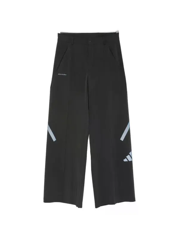Adidas X Entire Studios Z.n.e. Logo-print Wide-leg Trousers - Black