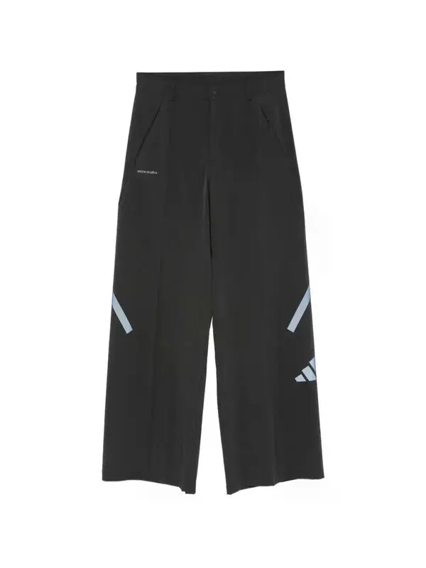 Adidas X Entire Studios Z.n.e. Logo-print Wide-leg Trousers - Black
