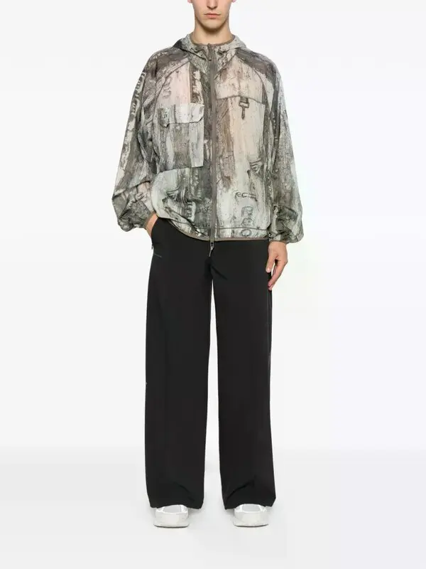 Adidas X Entire Studios Z.n.e. Logo-print Wide-leg Trousers - Black