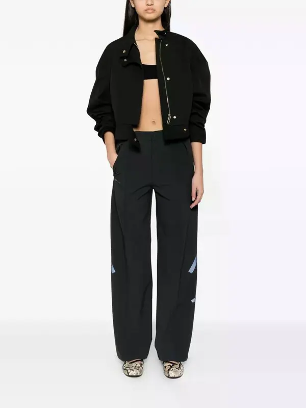 Adidas X Entire Studios Z.n.e. Logo-print Wide-leg Trousers - Black