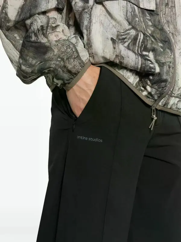 Adidas X Entire Studios Z.n.e. Logo-print Wide-leg Trousers - Black