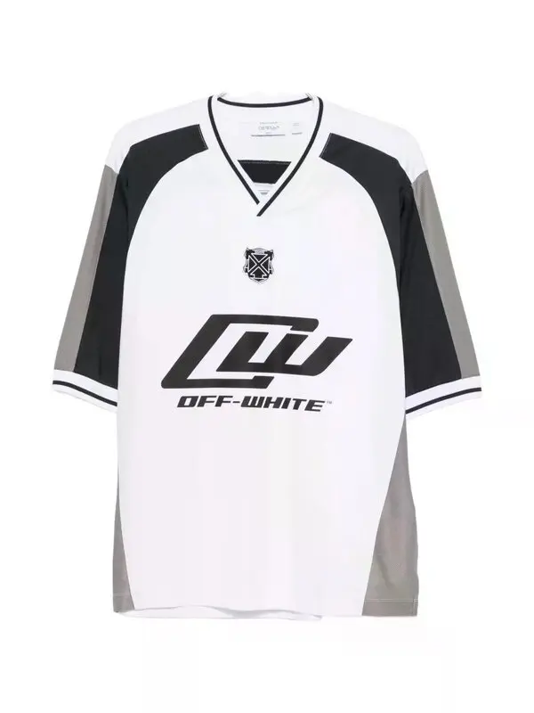 Off-White Logo-print V-neck T-shirt - White