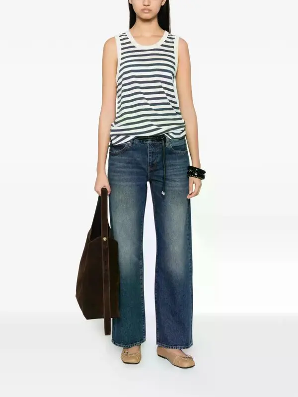 Majestic Filatures Striped Sleeveless Tank Top