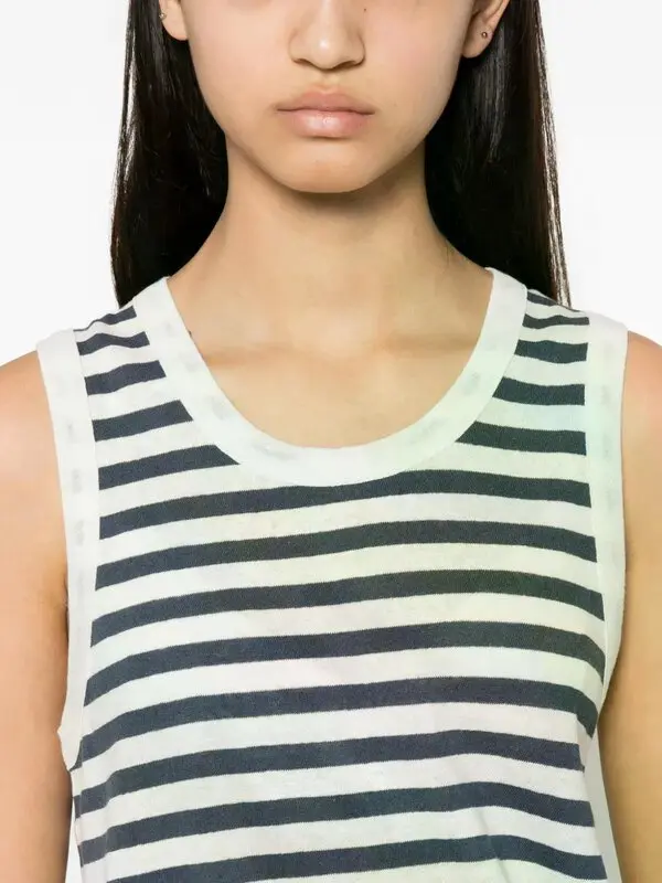 Majestic Filatures Striped Sleeveless Tank Top