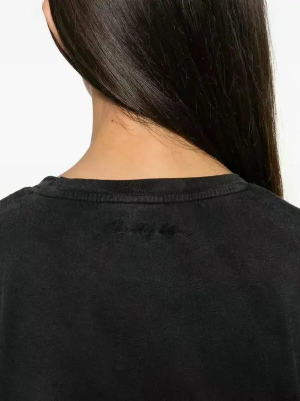 Majestic Filatures Logo-embroidered T-shirt - Black