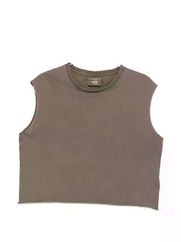 Majestic Filatures Logo-embroidered Sleeveless T-shirt - Brown