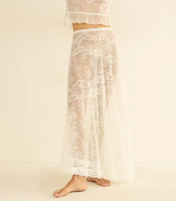 DÔEN Victoriana Embroidered Lace Skirt