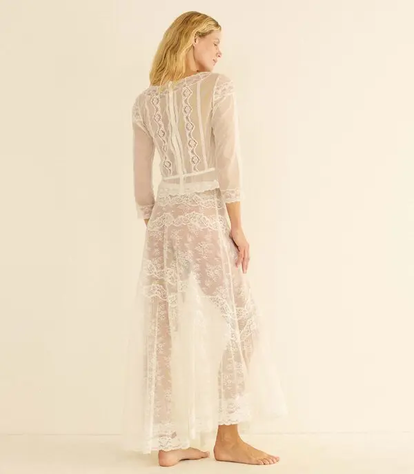 DÔEN Victoriana Embroidered Lace Skirt