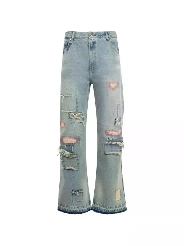 MIDNIGHT RODEO Texoma Patchwork Distressed Jeans