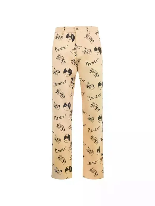 MARKET Smiley Cubism Double-knee Trousers - Neutrals