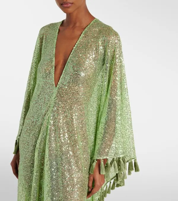TALLER MARMO Embellished Kaftan - Green