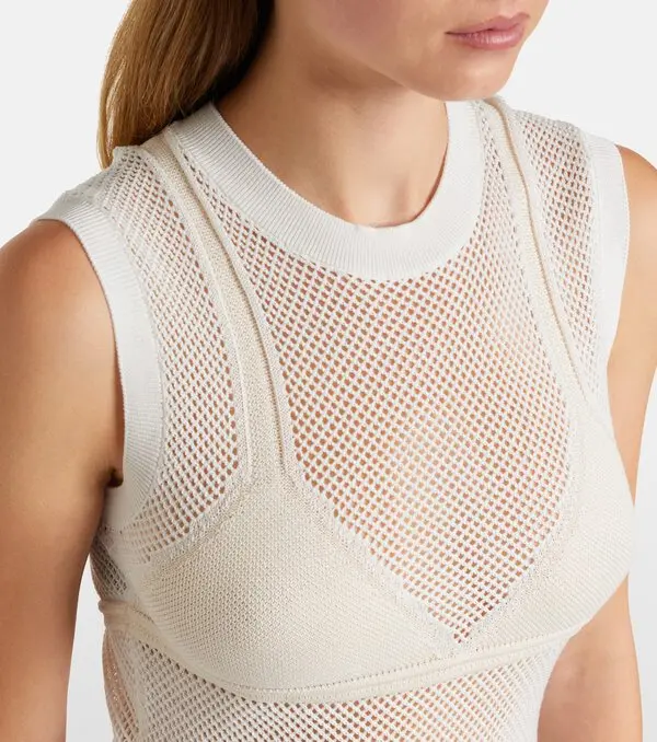 Stella McCartney Crochet Cotton Midi Dress
