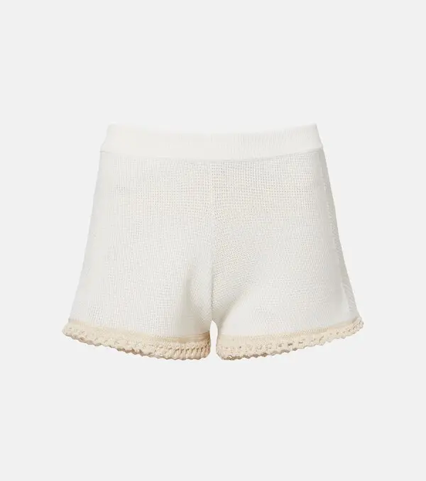 Stella McCartney Crochet Cotton Shorts - White