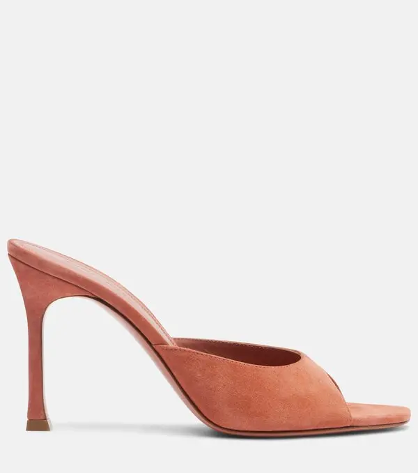 Amina Muaddi Alexa Suede Mules
