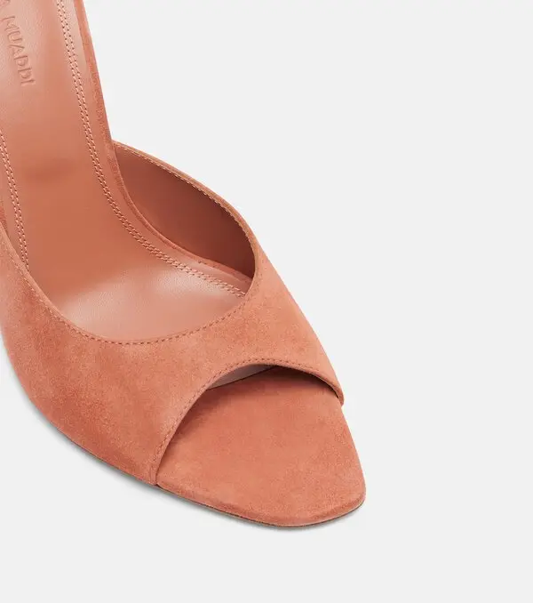 Amina Muaddi Alexa Suede Mules
