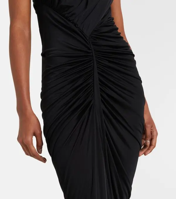 Rick Owens Avra Ruched Gown - Black