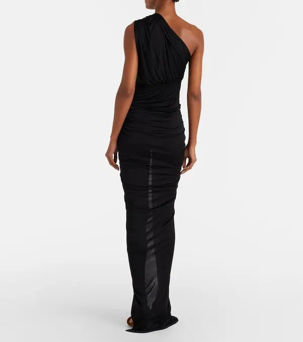 Rick Owens Avra Ruched Gown - Black