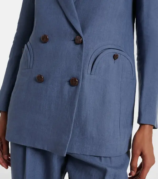 BLAZÉ MILANO Everynight Linen Blazer - Blue