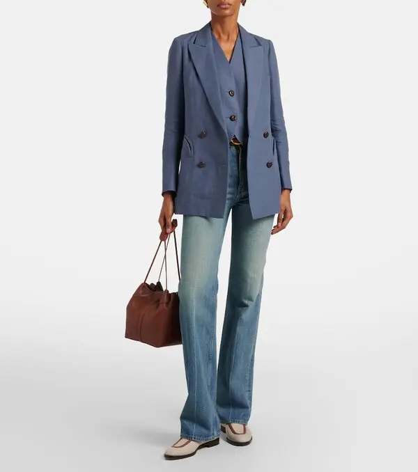 BLAZÉ MILANO Everynight Linen Blazer - Blue