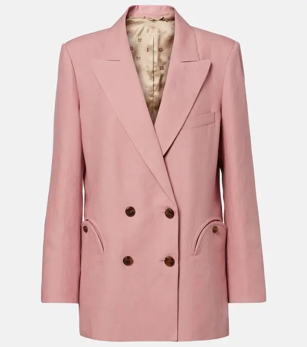BLAZÉ MILANO Everynight Linen Blazer - Pink