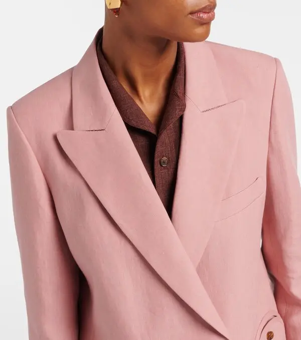 BLAZÉ MILANO Everynight Linen Blazer - Pink