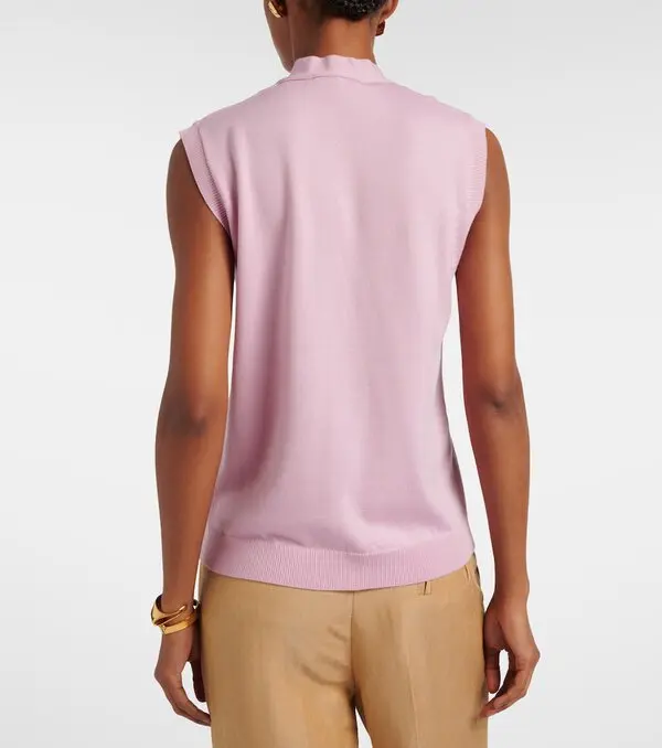BLAZÉ MILANO Sebright Wool, Silk, And Cashmere Vest - Pink