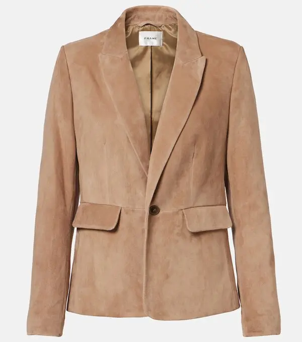 FRAME Suede Blazer - Beige