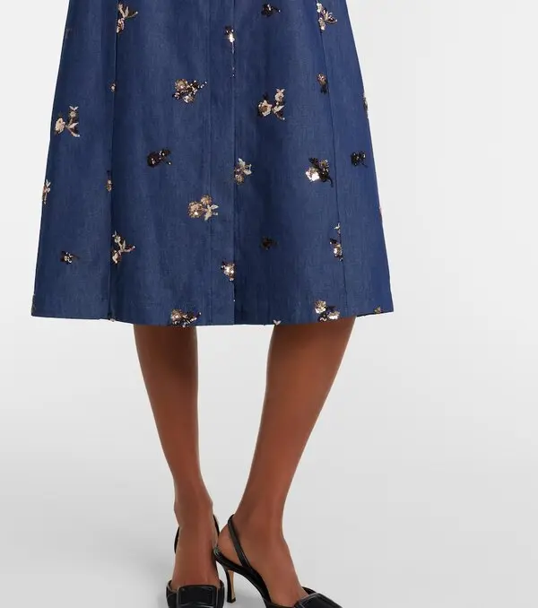 Altuzarra Kieran Embellished Denim Shirt Dress