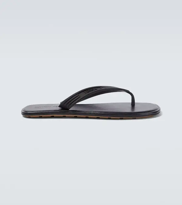 Bottega Veneta Sampieri Thong Sandals - Black