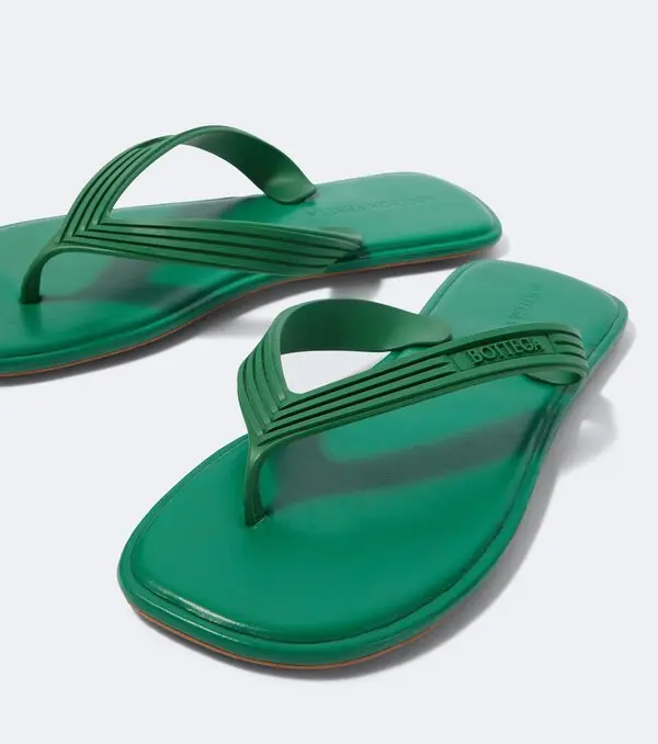 Bottega Veneta Sampieri Thong Sandals - Green