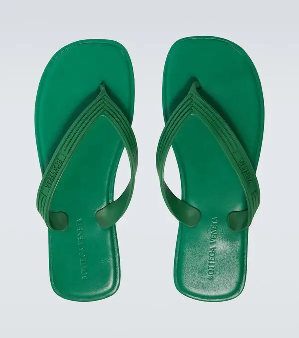 Bottega Veneta Sampieri Thong Sandals - Green