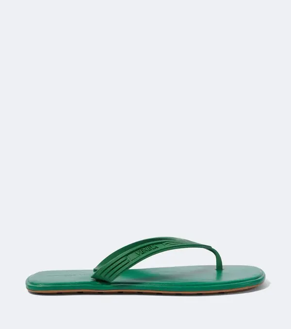 Bottega Veneta Sampieri Thong Sandals - Green