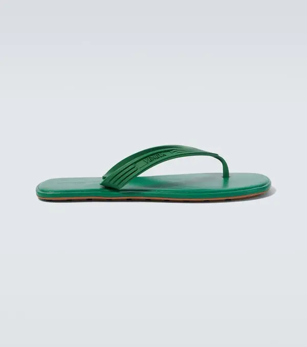 Bottega Veneta Sampieri Thong Sandals - Green
