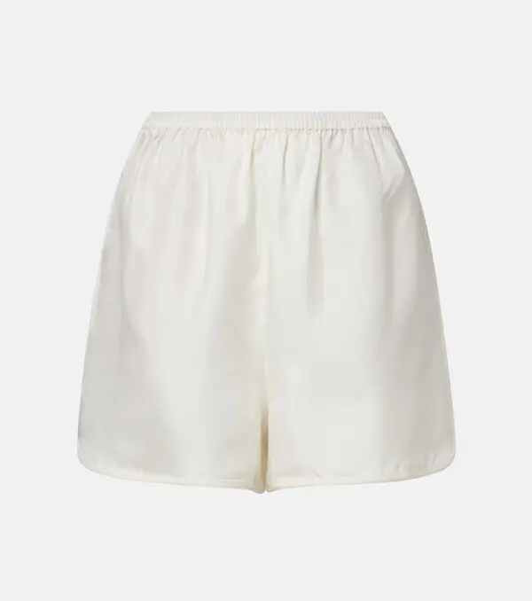RÓHE Silk Shorts - White