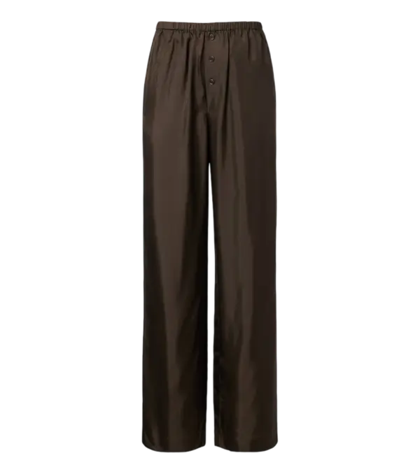 RÓHE Silk Wide-leg Pants - Brown