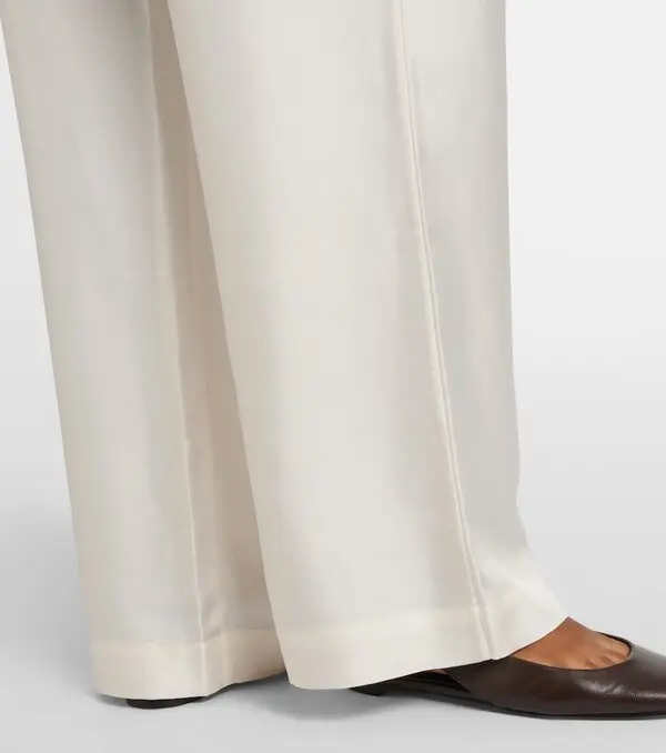 RÓHE Silk Wide-leg Pants - White