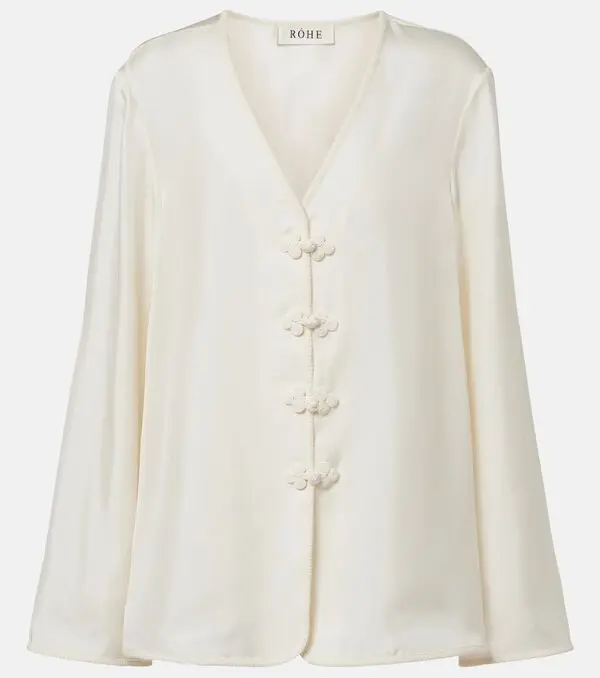RÓHE Silk Blouse - White