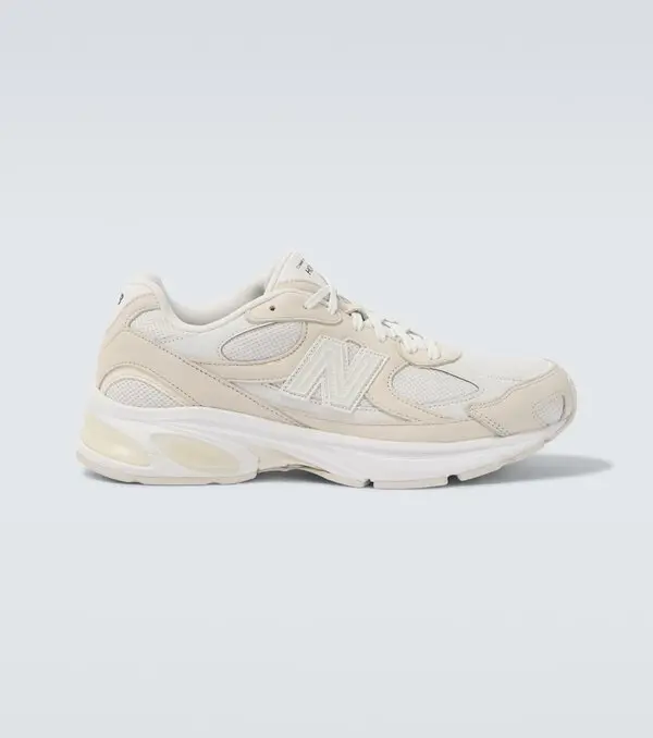 Comme Des Garçons X New Balance 2010 Leather-trimmed Sneakers - White