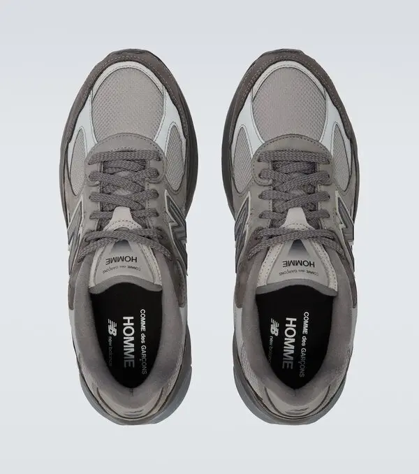 Comme Des Garçons Homme X New Balance 2010 Suede Trimmed Sneakers - Grey