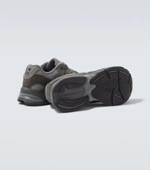 Comme Des Garçons Homme X New Balance 2010 Suede Trimmed Sneakers - Grey