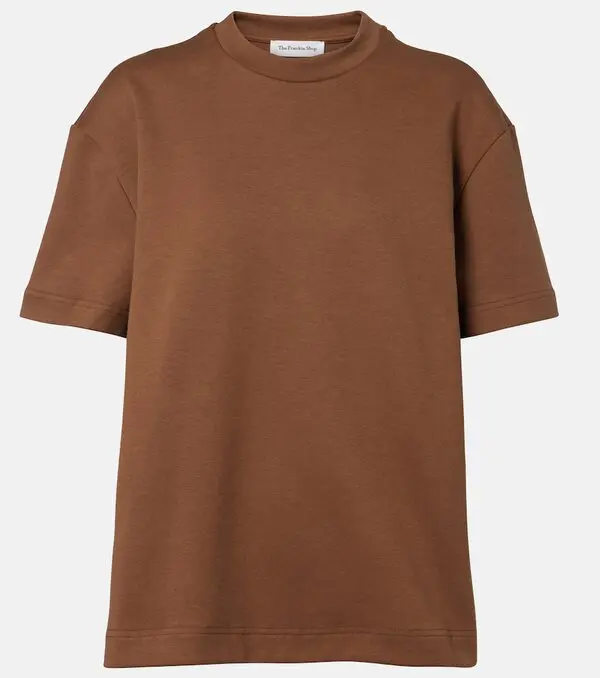 THE FRANKIE SHOP Scoob Cotton-blend Jersey T-shirt - Brown