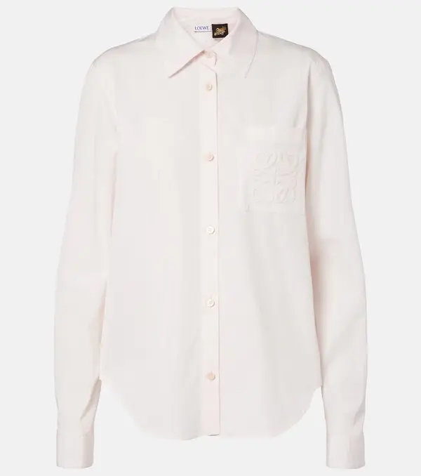 Loewe Paula's Ibiza Anagram Cotton Poplin Shirt - Pink
