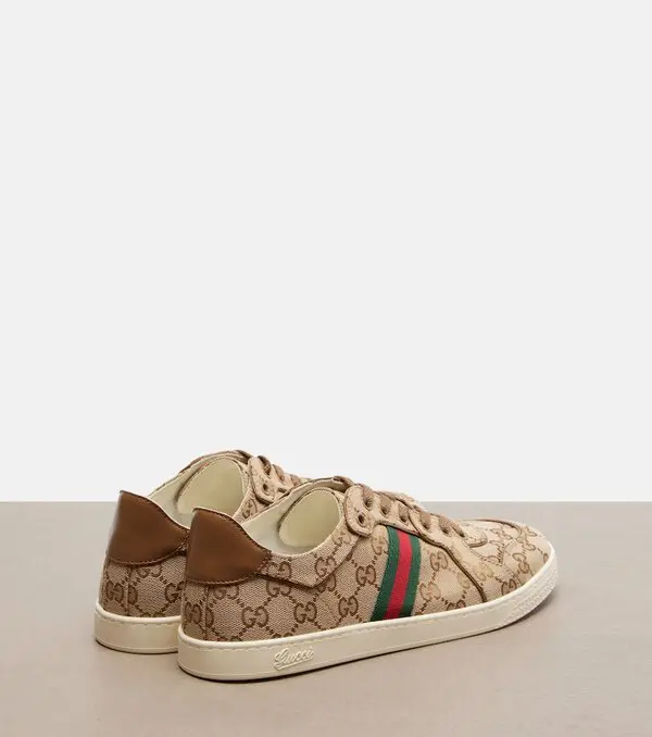 Gucci Stretch Gg Canvas Low-top Sneakers - Beige