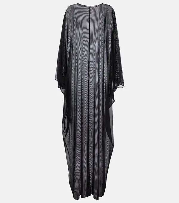 Norma Kamali Sheer Mesh Kaftan - Black