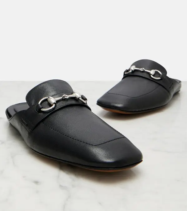Gucci Ragazzo Horsebit Leather Mules