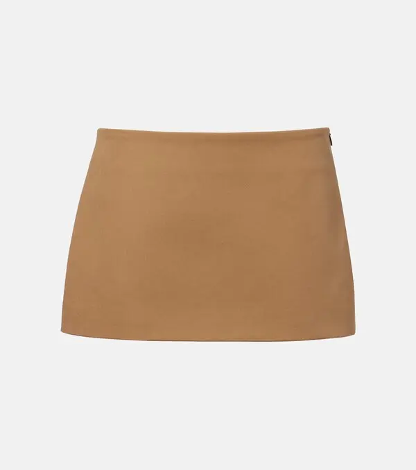 THE FRANKIE SHOP Hera Cotton Twill Miniskirt - Beige
