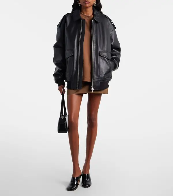 THE FRANKIE SHOP Hera Satin Miniskirt - Brown
