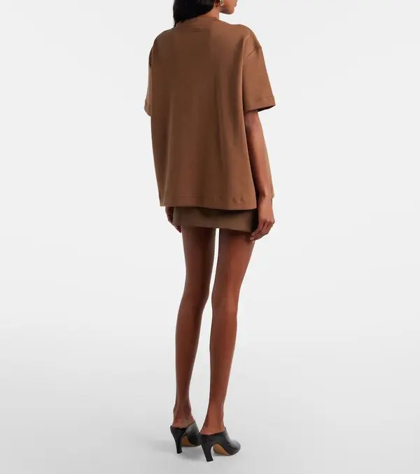 THE FRANKIE SHOP Hera Satin Miniskirt - Brown
