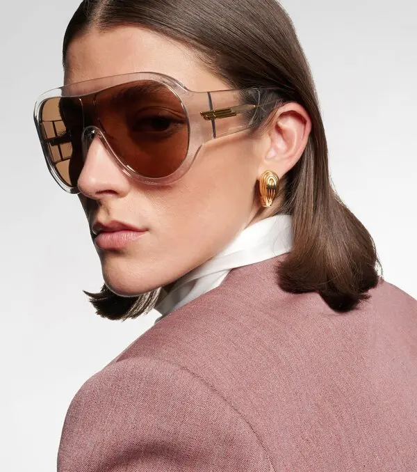 Bottega Veneta Mask Shield Sunglasses - Grey