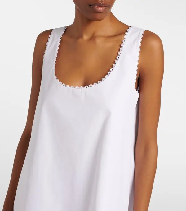 RÓHE Lace-trimmed Cotton Poplin Mini Dress